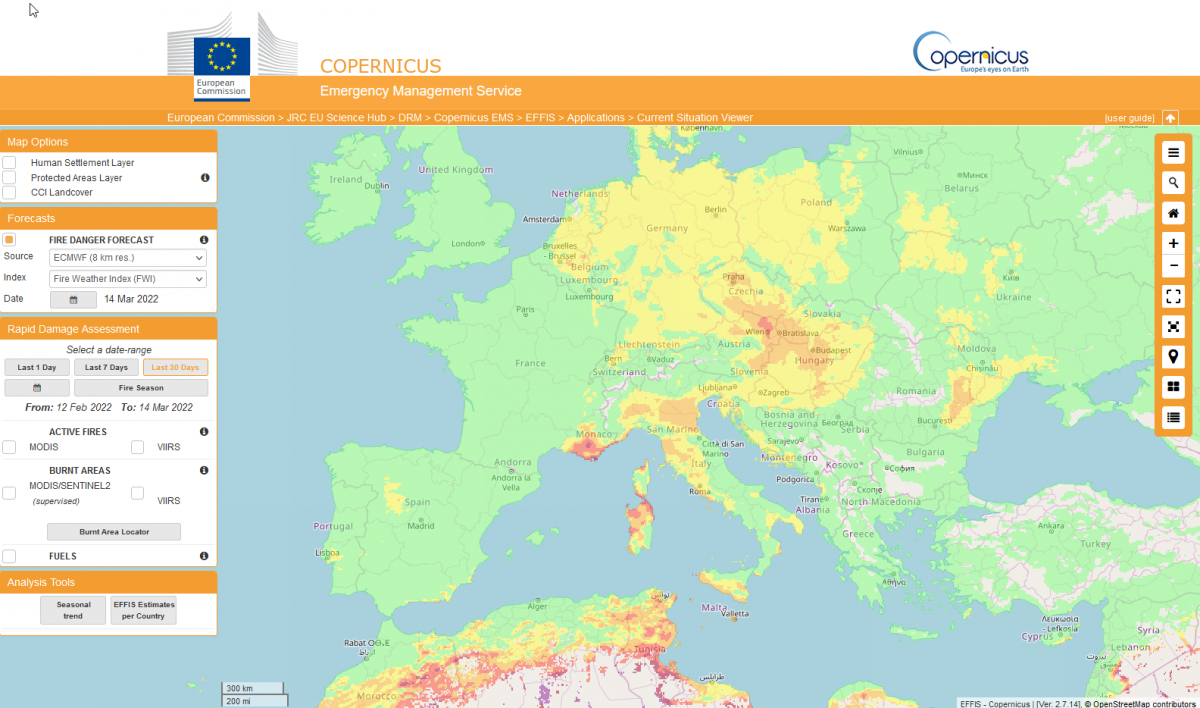Service Copernicus de Gestion des Urgences | Applisat